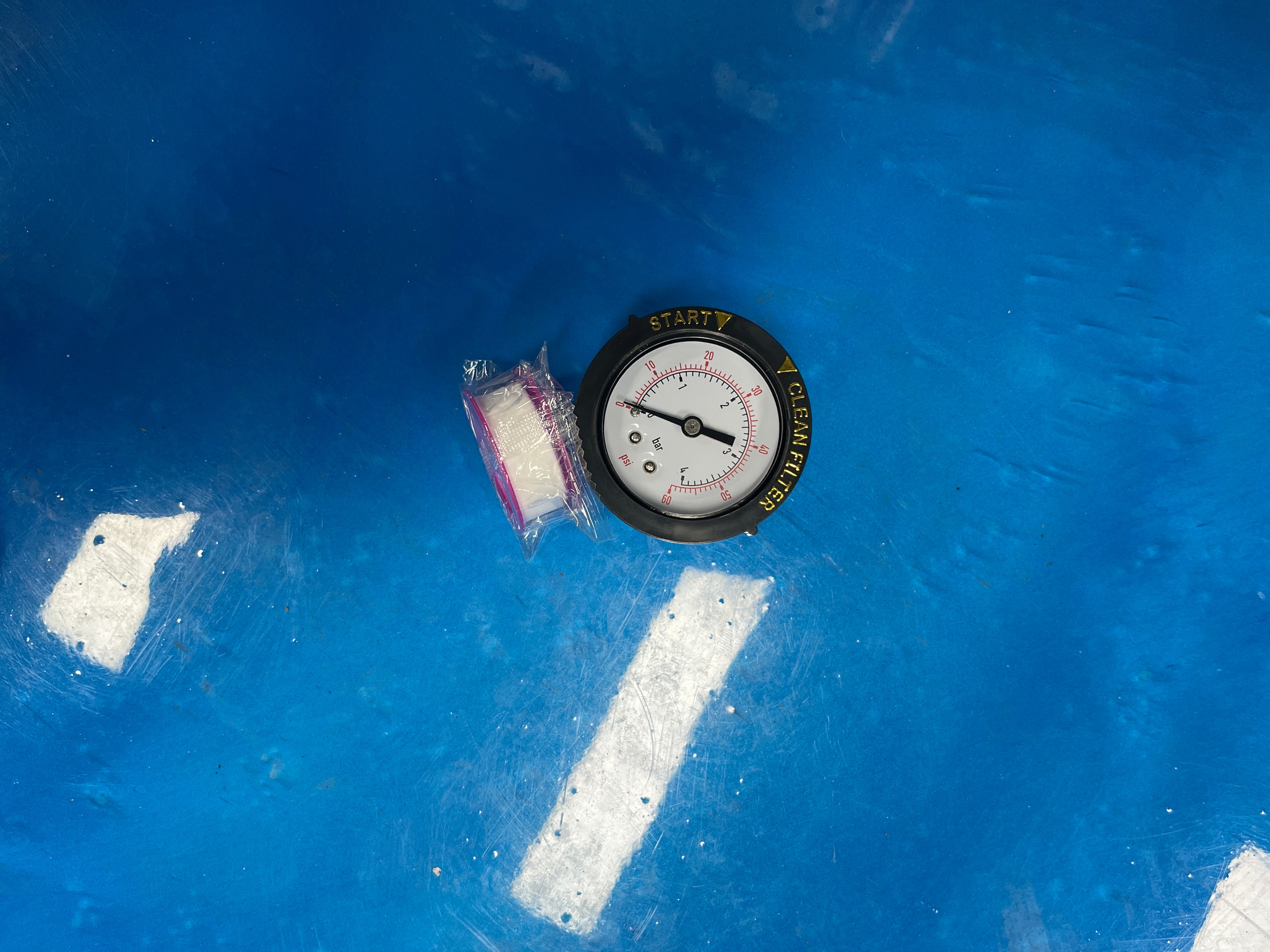 0-60 Psi Pool Filter Pressure Gauge, 2 inches Dial, 1/4 NPT Lower Moun ...