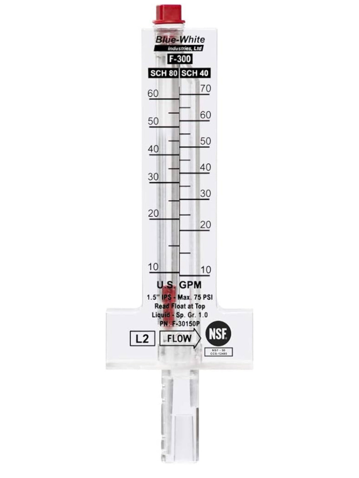 Blue-White F-300 flow meter kit – East Coast Pools